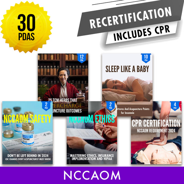 NCCAOM Bundle 5: Recertification Package - State Required Acupuncture ...