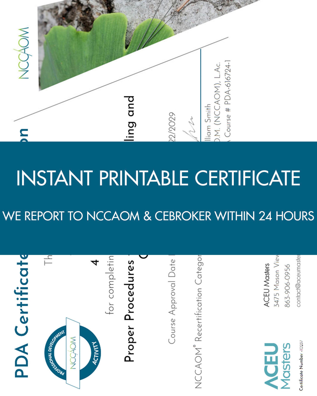 NCCAOM Approved Acupuncture Continuing Education Courses - NCCAOM Acce ...